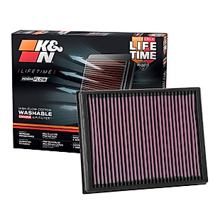 K&N Engine Air Filter: Increase Power & Towing, Washable, Premium, Replacement Air Filter: Compatible with 2015-2019 Ford (Everest, Ranger, Ranger Raptor), 33-3086