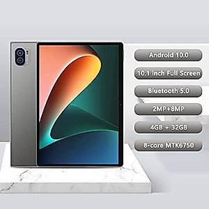 Android 10.0 Operating System Tablet, 10.1 inch HD Display Octa Core Processor 4GB RAM & 32GB ROM TF Expansion Support, Built-in WiFi Bluetooth GPS Tablet, (Gray)