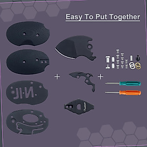 JIN Chubbee Small Folding Knife, 1.5" D2 Blade DIY Knife Kit, Cool Pocket Knife for Mens Gifts Black G10 Handle EDC for Camping, Hiking