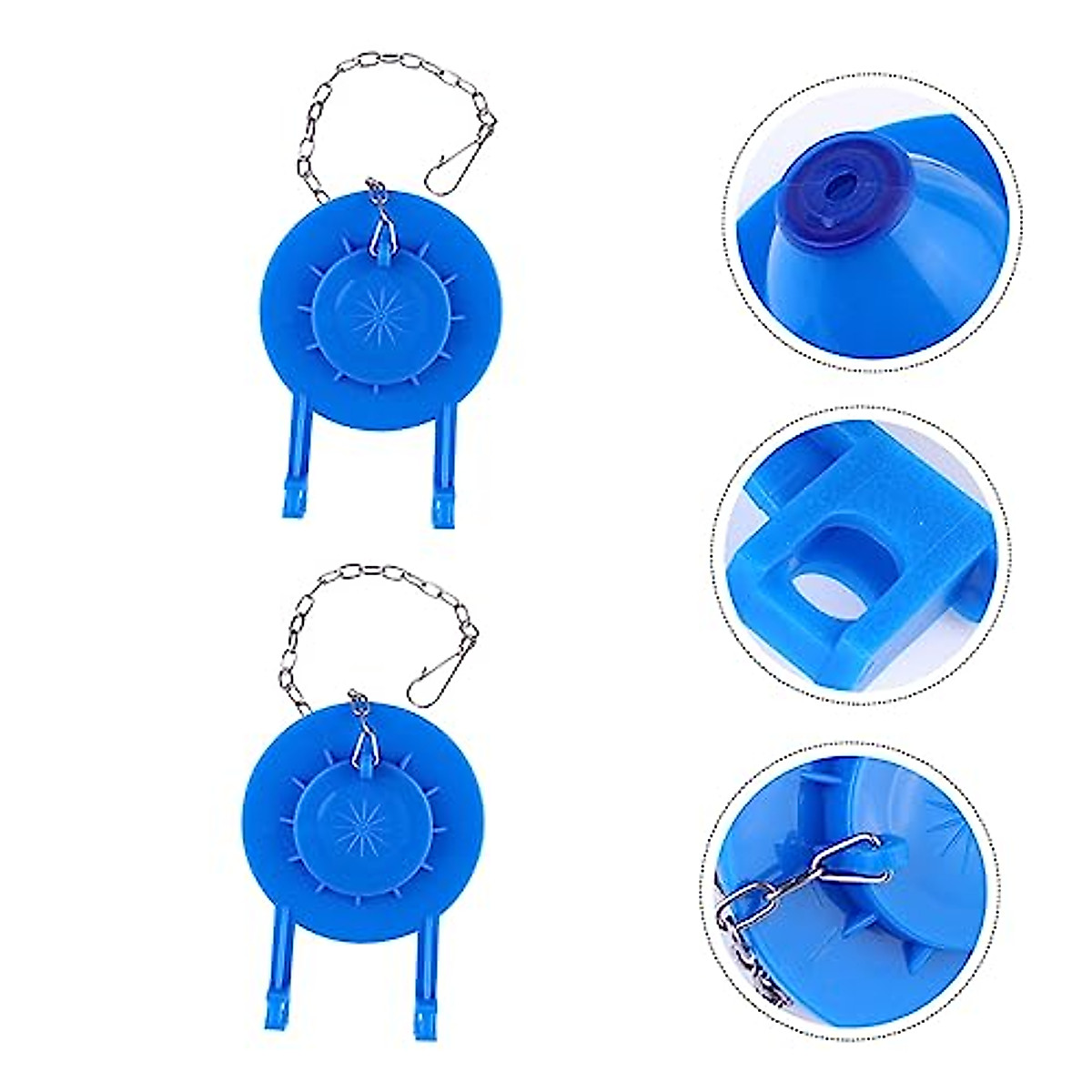 DOITOOL 2pcs Toilet Seat Plastic Chains Toilet Tank Flapper Lift Chain Braclet Toilet Plastic Flapper Plastic Flush Flapper Toilet Pvc Tank Flapper Toilet Flapper Blue Rubber Accessories