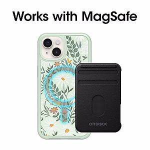 OtterBox iPhone 14 & iPhone 13 Symmetry Series+ Case - SAGE Advice (Green), Ultra-Sleek, Snaps to MagSafe, Raised Edges Protect Camera & Screen