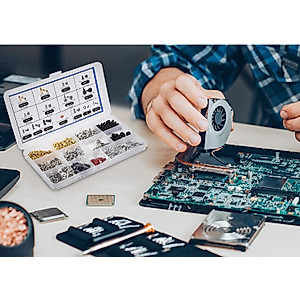 502PC Computer Motherboard Screws Kit, Motherboard Standoffs Screws for Universal HDD Hard Drive, SSD, PC Case, PC Fan, Power Supply, Graphics, CD-ROM, ATX Case, for DIY PC Installation & Repair