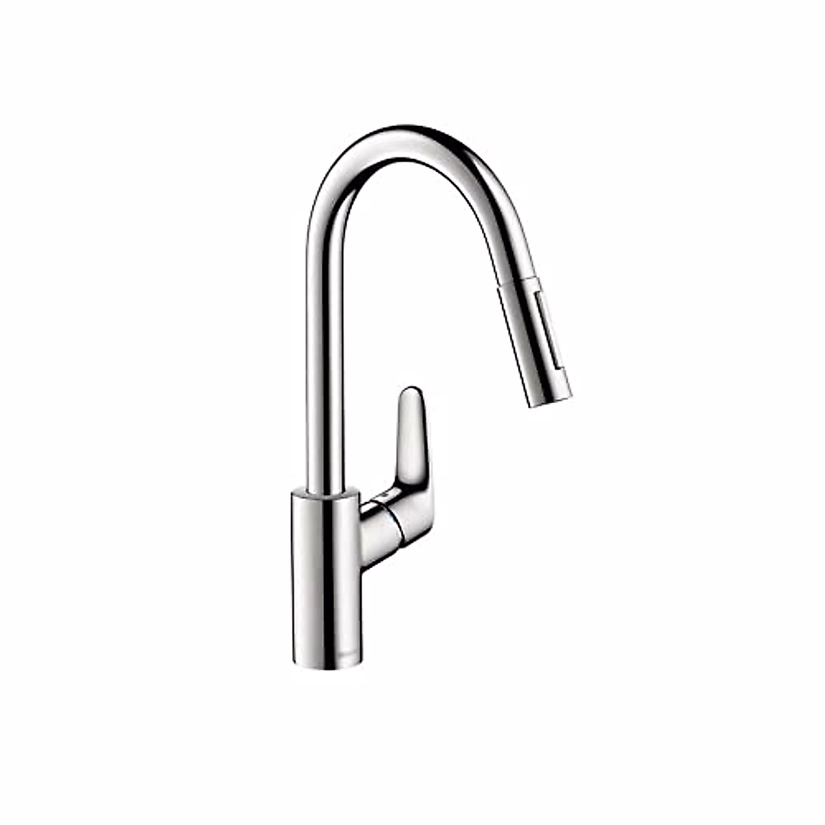 hansgrohe Focus Chrome High Arc Kitchen Faucet, Kitchen Faucets with Pull Down Sprayer, Faucet for Kitchen Sink, Magnetic Docking Spray Head, Chrome 04505000