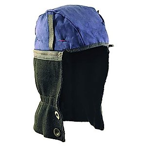 OccuNomix mens Fleece Lined / 2 Layers 2-way Premium Shoulder Length Two Way Winter Liner, Navy, shoulder length 14-16 US