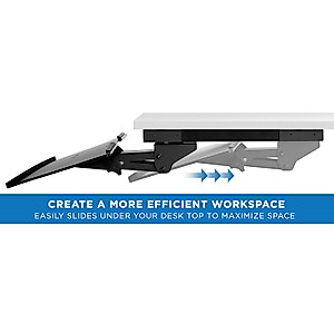 Mount-It! Under Desk Computer Keyboard and Mouse Tray, Ergonomic Keyboard Drawer with Gel Wrist Pad, Black