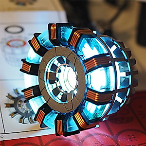 1:1 DIY Arc Reactor Heart Model Mark 2 with LED Action Figure Need to Assemble