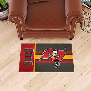FANMATS NFL Tampa Bay Buccaneers Nylon Face Starter Rug , 19"x30"