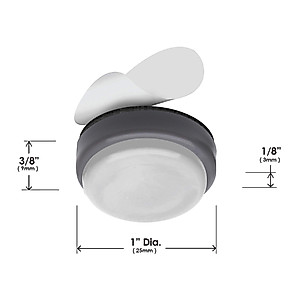 GorillaGlides 1 Inch Chair Sliders/Floor Protectors (16 Furniture Glides) Screw-On or Self-Adhesive, for Sliding on Carpet & Hard Surface Floors, Round, CB253-16