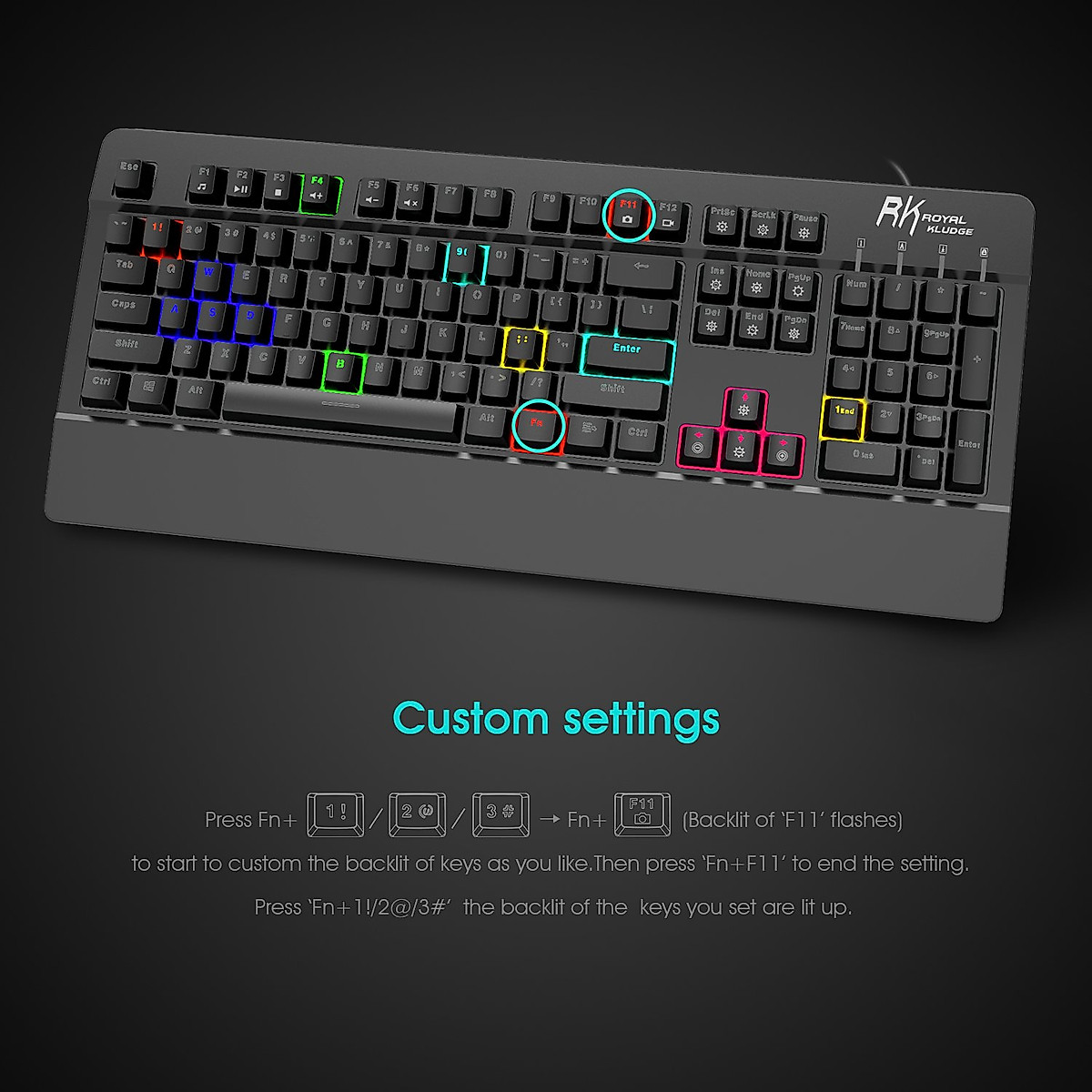 Havit 104 Keys RGB Backlit Wired Mechanical Gaming Keyboard