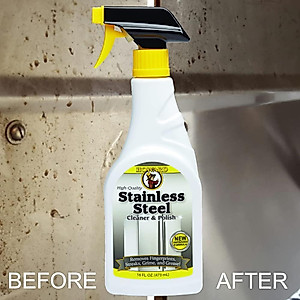 Howard Products Stainless Steel Cleaner for Appliances - Stainless Steel Cleaner and Polisher
