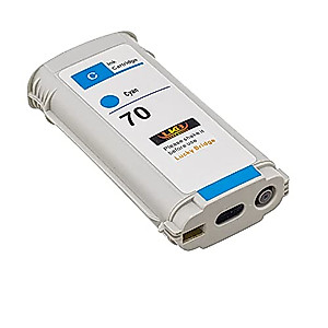 LKB Compatible HP70 Cyan Ink Cartridge Replacement with 130ML Use with HP Designjet Z2100 Z5200 Z3200 Z3100 Z5400 ( HP70 Cyan ) –US