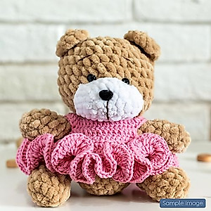 2 Pcs - Soft and Bulky Velvet Yarn for Knitting Thick & Quick | 2x100g Yarn Crochet and Knitting Assorted Yarn Baby Velvet Bulk for Adults and Kids (Baby Blue)