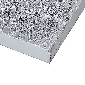 Madison Park Wall Art Living Room Decor-Embellished Hand Painted Metallic Canvas, Home Accent Glitter Abstract Bathroom Decoration Ready to Hang Bedroom Painting, Each 22"W x 28"H x 1.5"D, Silver, 2 Piece Set