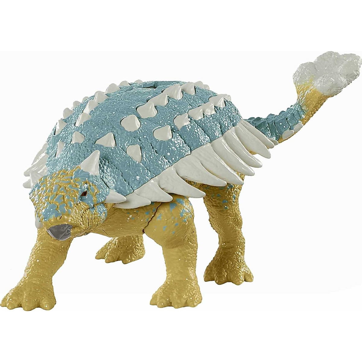 Mattel Jurassic World Camp Cretaceous Roar Attack Ankylosaurus Bumpy Posable Dinosaur Action Figure Toy, Strike Feature & Sounds