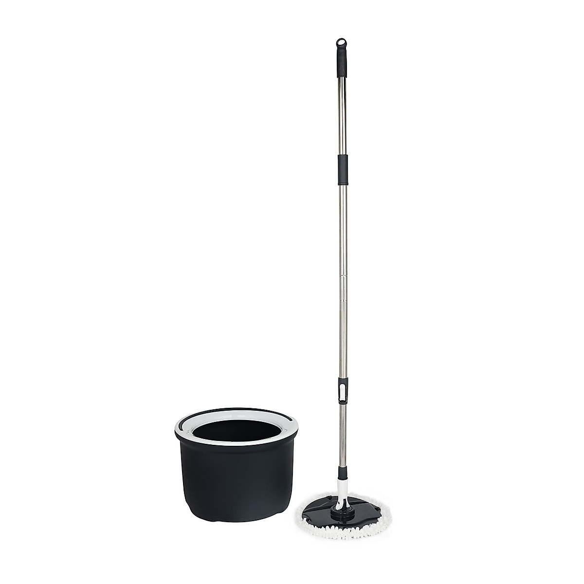Medallion Grand Cleaning Spin mop and Bucket Set Spin with Microfiber Gray