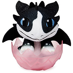 Dreamworks Dragons 6064914 Nine Realms, Crystal Plush Dragons, 3-inch, Kids Toys for Age 4 and Up (Styles May Vary), Multicolor