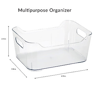 Simplify 2 Pack Medium, Super Clear Storage Tote Bin