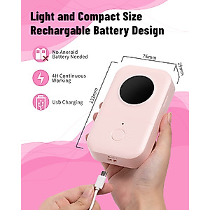 Phomemo Label Maker D30 Portable (Pink)-with 5 Adhesive Label Thermal Paper Portable Mini Bluetooth Thermal Label Printer Labeler Easy to Use,Gift- (USB Rechargeable)
