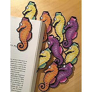 Seahorse Bulk Bookmarks for Kids Girls Boys (Set of 10) Bookmarks for kids! School Student Incentives– Library incentives– Reading Incentives- Party Favor Prizes- Classroom Reading Awards