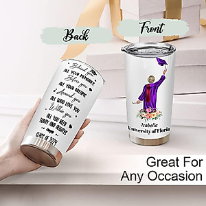 wowcugi Personalized Graduation Tumbler Behind All Your Memories Class Of 2024 Custom Cups with Lid 20oz 30oz Coffee Mugs Graduation Gifts Masters Tumblers for Men Women Graduating Daughter Son