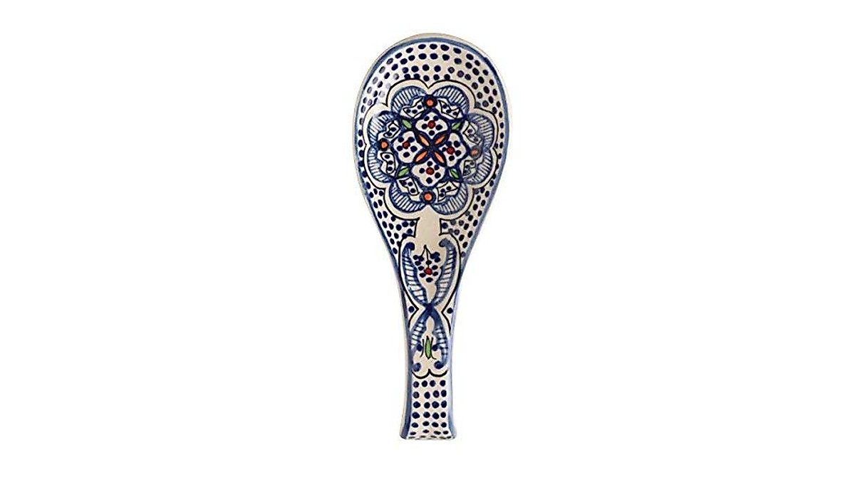 Handcrafted Ceramic Spoon Rest - Quadow Tunisan Design