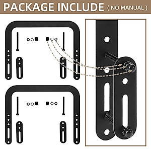 Rasugarlary Mattress Retainer Bar Keep Mattress Stopper from Sliding, 12 Pcs Adjustable Non Slip Mattress Slide Stoppers Holder in Place Metal Mattress Gripper, Black