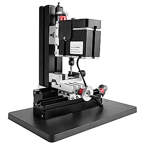 Lathe Tools 60W 12000RPM Mini Metal Lathe DIY Miniature Milling Machine 100-240V Lignin Plastic Soft Metal Gold Silver Copper Aluminum Acrylic Plastic,Small Drilling and Milling