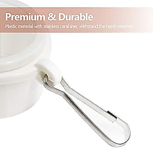 ANLEY Tangle Free Flag Pole Mounting Ring Clip - Rotating Flapole Mounting Rings With Metal Clips - 1" Diameter (2 Pieces)