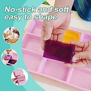 La chat Silicone Soap Molds, DIY Handmade Craft Soap bar Molds for Soaps Making, Cake Baking Mold, Biscuit Chocolate Mold, Ice Cube Tray 3 Packs