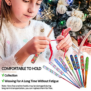 Coopay Warm Crochet Hooks for Grandmother, Art Aluminum Soft Grip Crochet Needles for Crocheting, Knitting Hook for Crochet Yarn Craft - Premium Knitting & Crochet Supplies