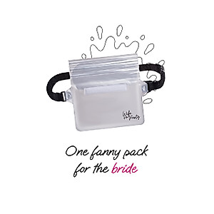 Waterproof Bachelorette Party Fanny Pack Set (7 Pack - Black) 1 “Wife of the Party” Bride Fanny Pack and 6 “The Party” Bachelorette Fanny Packs | Bachelorette Party Favors I Bachelorette Gifts