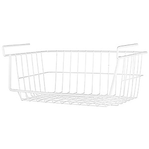 Whitmor White Wire Shelf Basket