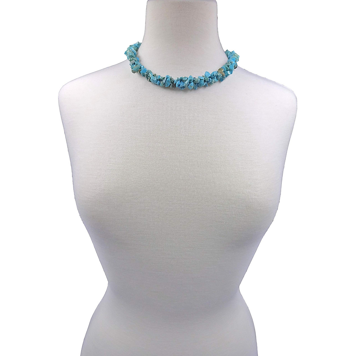 MGR MY GEMS ROCK! Multi-strand Blue Magnestie Turquoise Collar Torsade Statement Necklace.