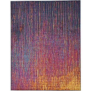 Nourison Passion Abstract Multicolor 8' x 10' Area -Rug, Easy -Cleaning, Non Shedding, Bed Room, Living Room, Dining Room, Kitchen (8x10)