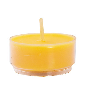 Mudra Crafts Tibetan Tealight Vanaspati Ghee Butter Lamp Candle Set for Meditation, Ceremonies, Rituals, Altars, Diwali (Clear Container)