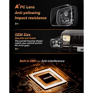 HWSTAR 2022 180W 1000% Bright H6054 5x7 7x6 Led Headlights Compatible with Jeep Cherokee XJ Wrangler YJ [ DOT][Anti-glare][DRL Turn Signal][Hi/Low Sealed Beam] Ford Chevy GMC Toyota Nissan Dodge etc