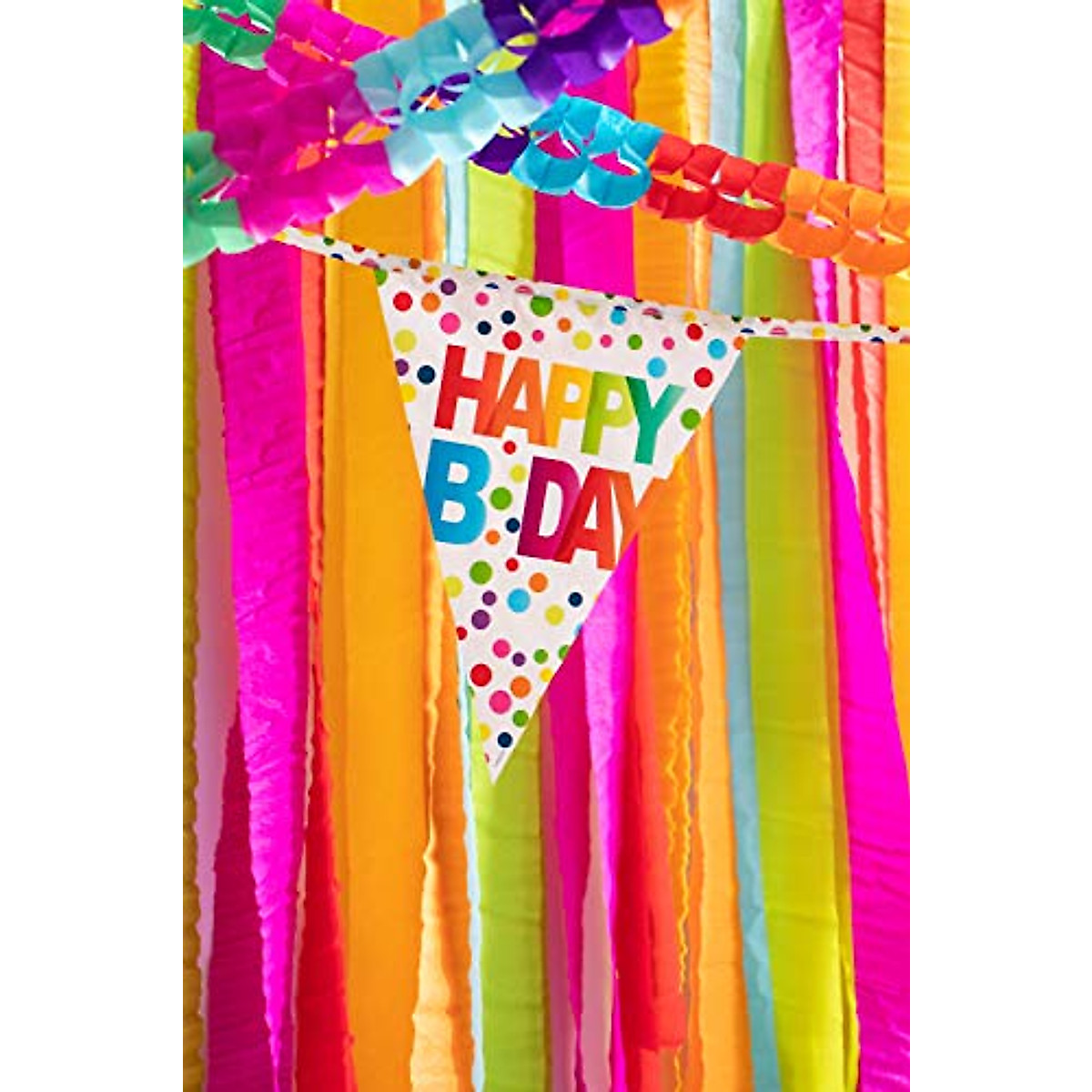 Folat 27102 1st Birthday Happy Bday Dots Bunting Garland-10 m, Multi Colors