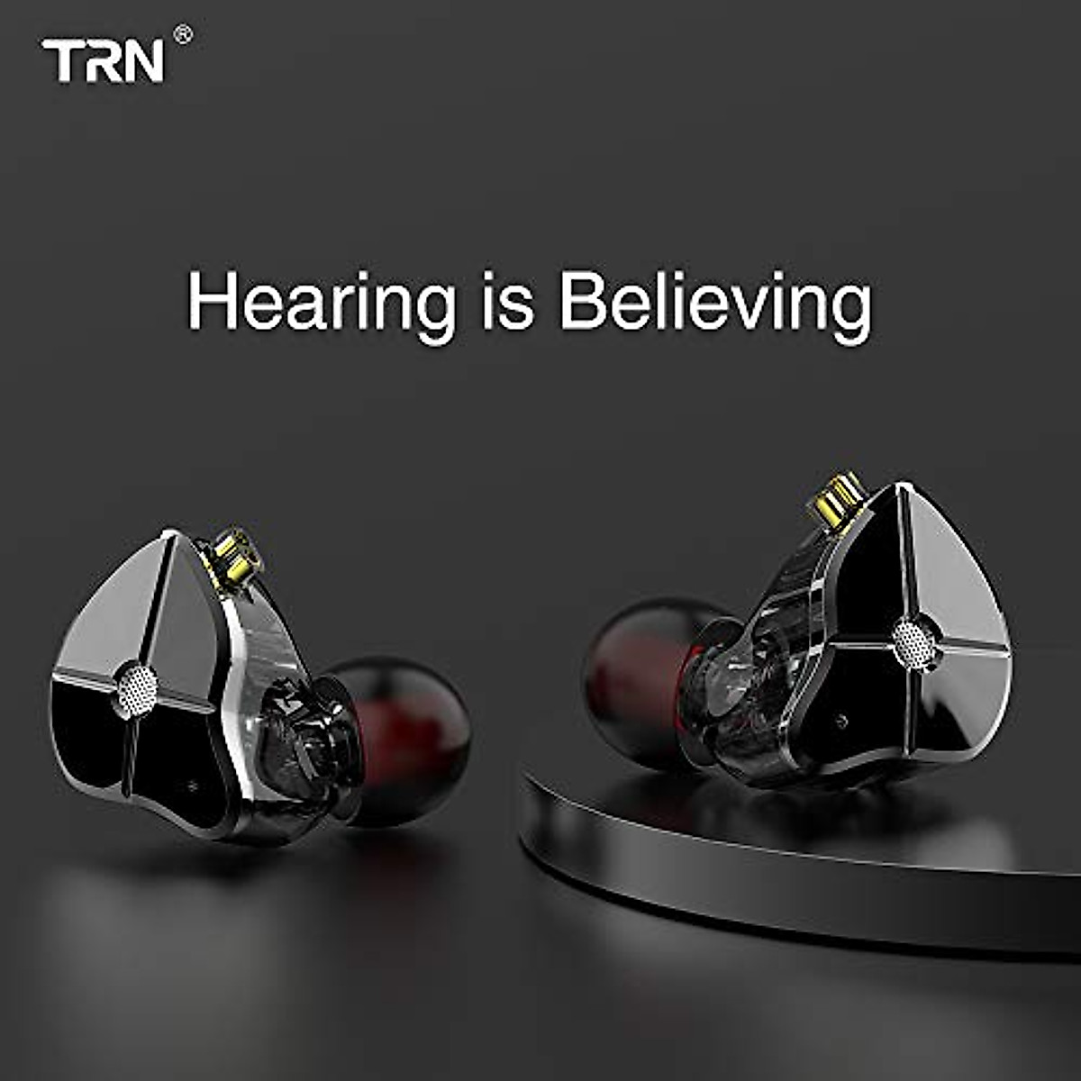 Senlee TRN ST1 in Ear Monitors 1DD + 1BA Dual Driver HiFi Earphones with 1Dynamic and Balanced Armature Drivers Earbuds(No Mic, Black)