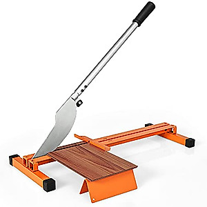Nisorpa Upgraded Vinyl Plank Cutter Manual Laminate Floor Cutting Tool with Movable V Support Heavy Duty Steel Quick Cut for 8-12inch Wide Floor Tiles
