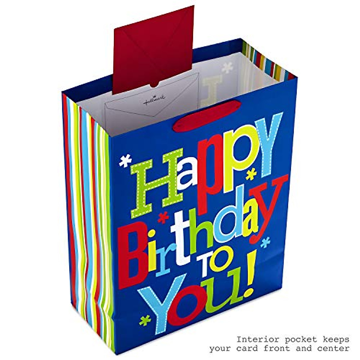 Hallmark 15" Extra Large Gift Bag with Tissue Paper for Birthday (Happy Birthday to You!)