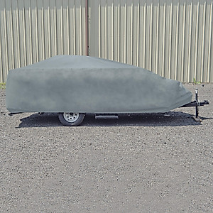 Budge - RVRB-61 Folding Camper RV Covers Fits Folding Campers 10' to 12' Long (Gray, Polyproplyene)
