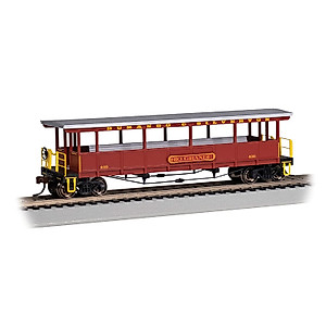 Bachmann Trains - Open-Sided Excursion CAR with Seats - Durango & Silverton #410 - RED - HO Scale