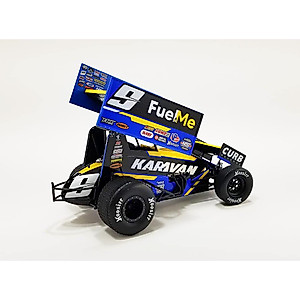 Winged Sprint Car #9 Kasey Kahne Karavan - Fuel Me Kasey Kahne Racing World of Outlaws (2022) 1/18 Diecast Model Car by Acme A1822012