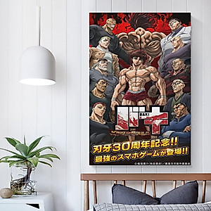AOMACA Anime Posters Baki The GrapplerCanvas Painting Wall Art Poster for Bedroom Living Room Decor12x18inch(30x45cm)