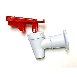 AquaNation BPA Free Sunbeam Dispenser Replacement Cooler Red Safety Lock Child Lock Lever Handle Faucet Water Bottle Jug Reusable Spigot Spout Leak Proof Beverage Pour Valve Water Crock Water Tap