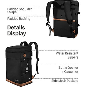 Oceas Insulated Leak Proof Backpack Cooler - Extra Large 42 Can Capacity - Durable, Spacious, and Comfortable Backpack Coolers for Men and Women - Cooler Backpack for Picnics, Lunch, Beach, and Park