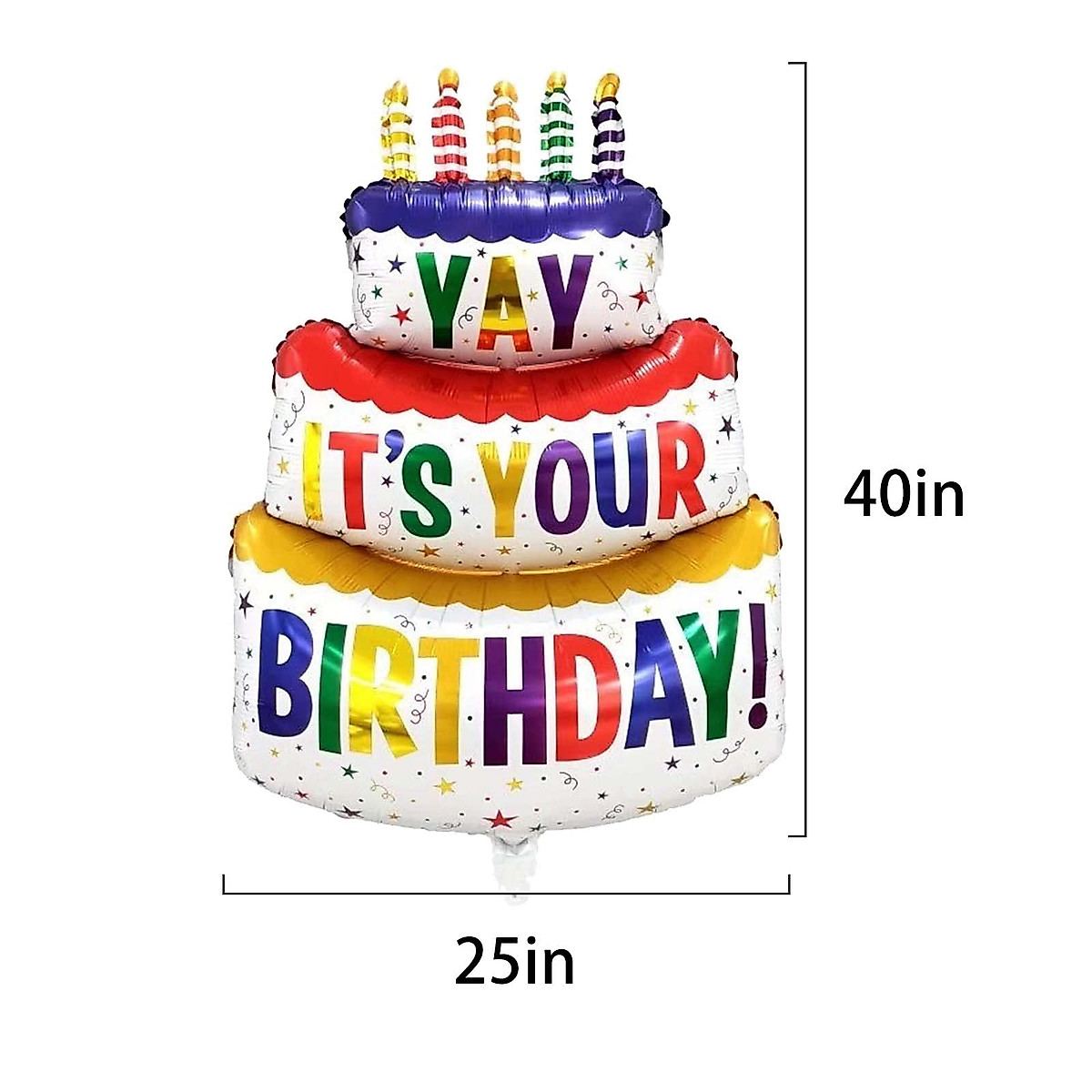 2pcs Happy Birthday Balloon Big 41" Foil Inflated Mylar Balloons for Birthday Party Supplies Baby Shower Decorations