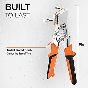 AMERICAN MUTT TOOLS Sheet Metal Hand Seamer - 3 Inch Sheet Metal Bender with 1/4" Depth Markings | Metal Bending Tool, Aluminum Siding Seamer, Straight Seamer, Tong HVAC Hand Seamers Sheet Metal Tools
