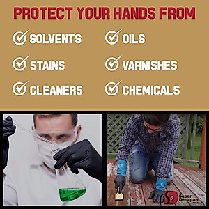 D SUPER REMOVER SINCE 1979 Neoprene, Chemical Resistant Gloves, Industrial Strength, Stripping and Painting Gloves, Durable & Reusable with Anti-Slip Grip - 1 Pair (Medium)