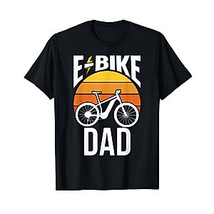 E-Bike Dad Cyclist Cycling Electric Rider Father Daddy Papa T-Shirt